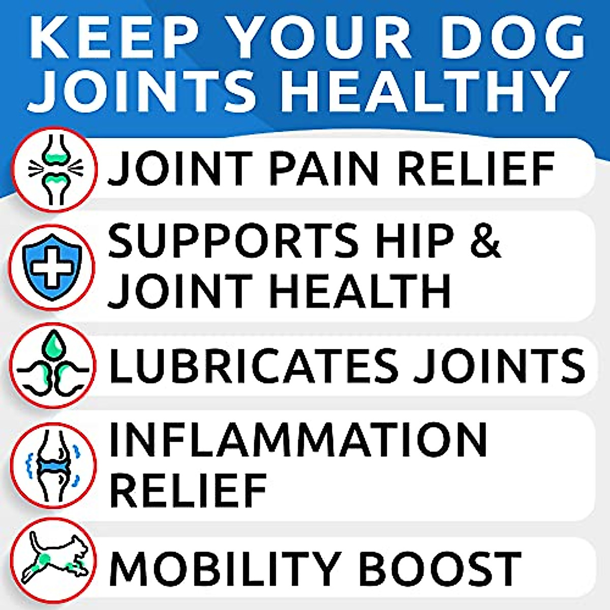 Glucosamine Dog Treats - Joint Pain Relief Supplement - Advanced Formula with Chondroitin, MSM, Omega-3 - Hip & Joint Care - Made in USA - Chicken Flavor - 120 Chews