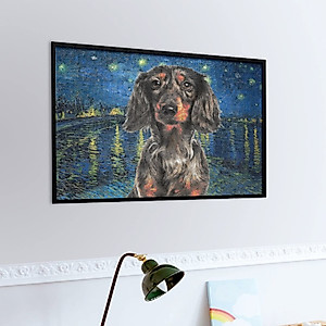 QISPIOD Dachshunds Dog Jigsaw Puzzles 1000 Pieces for Adults - Wooden Picture Puzzle - Puzzles for Youth Children Home Decor Funny Game Best Gift Preschool Toys, 29.5 x 19.6 inches(1000 pieces)