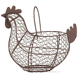 Tag 204829 Farmhouse Chicken Wire Basket, 9.6 x 11.25 x 6.7, Antique Finish