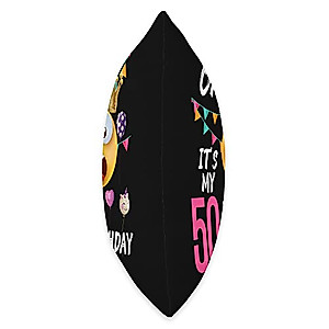 OMG! It's My 50th Birthday Party 50 Year Old Birthday Throw Pillow, 18x18, Multicolor