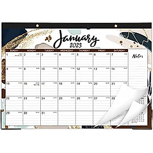 2023-2024 Desk Calendar - 18 Months Large Desk Calendar from Jan 2023 - Jun 2024, 17" x 12", Desk Calendar 2023-2024 with 2 Corner Protectors, Ruled Blocks with Julian Dates, Perfect Desk Calendar