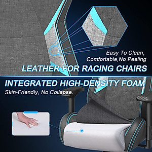 KARNOX Legend Gaming Chair Ergonomic Office Desk Chair Racing PC Chair High-Back Executive Chair with Adjustable Headrest and Lumbar Support 360 Degree Swivel Recling Computer Chair Cloth Dark Grey