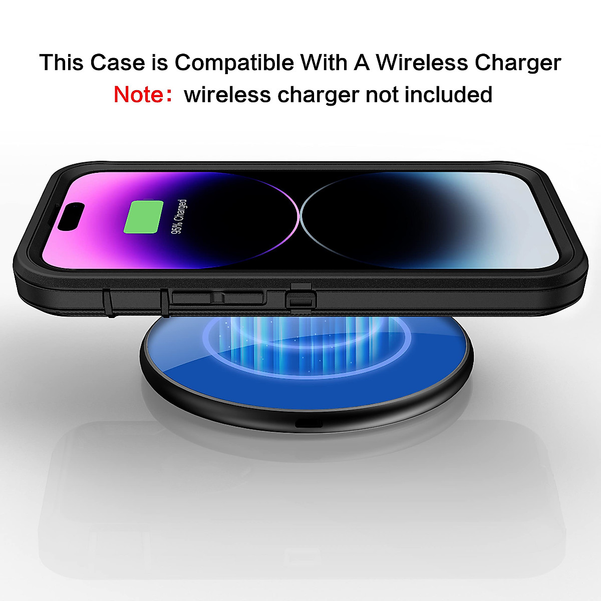 MXX Heavy Duty Made for iPhone 14 Pro Max Case with Tempered Glass Screen, Camera Lens Protector 3-Layer Full Body Protection Shockproof Dustproof Cover for 14 pro max Phone Case 6.7" (Black)