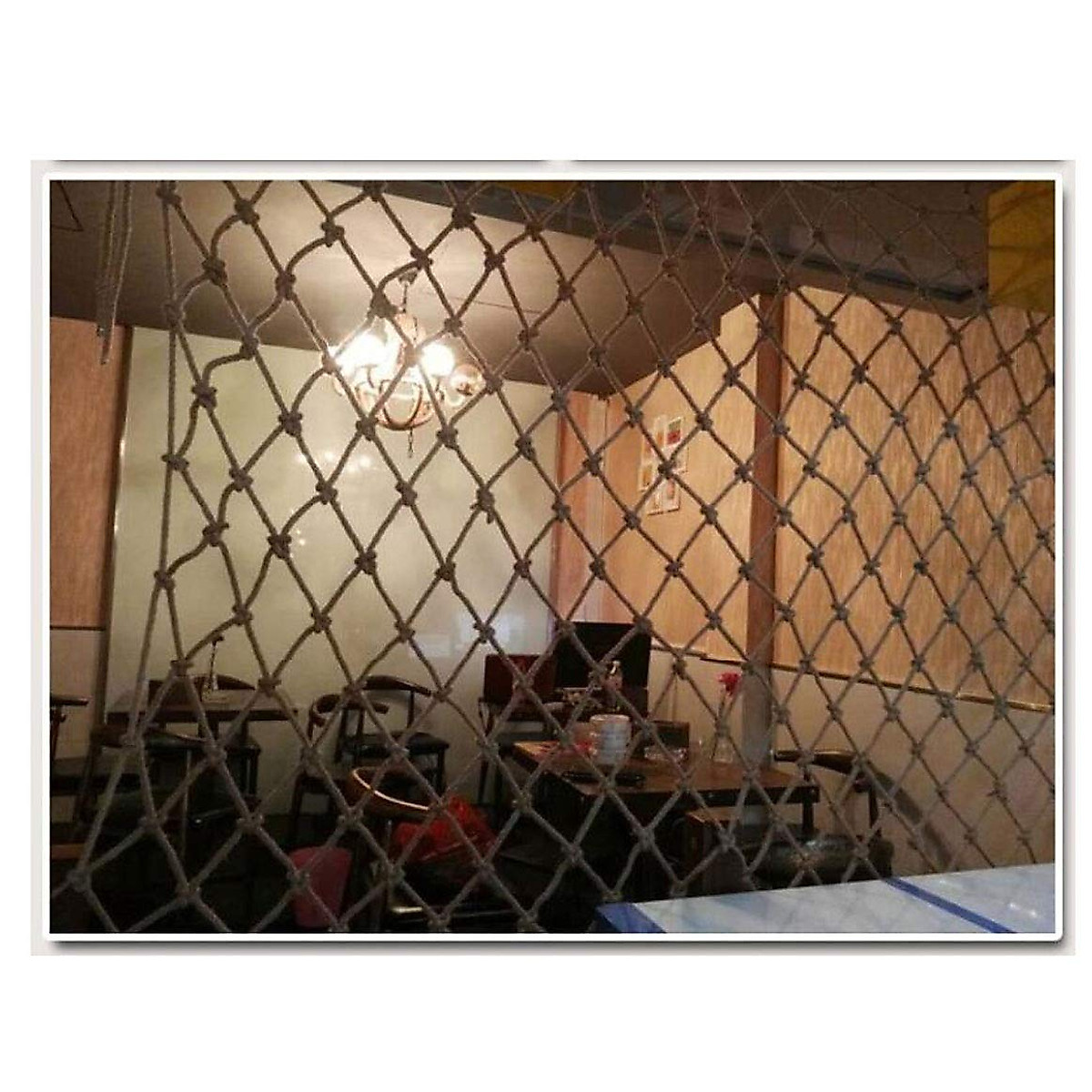 Retro Hemp Rope Decorative Net, Children's Safety Net, Sturdy Mesh Cloth Woven Material, Bar Restaurant Photo Wall Garden Playground Protective Rope Net, Climbing Net, Custom Size ( Size : 1*7m )