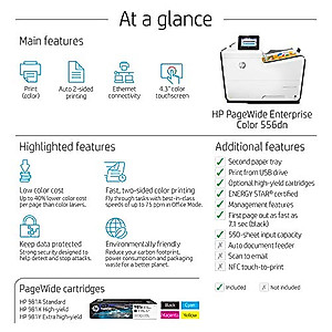 HP PageWide Enterprise Color 556dn Multifunction Duplex Printer (G1W46A)
