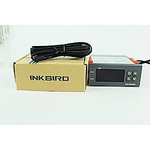 Inkbird All-Purpose Digital Temperature Controller Fahrenheit and Centigrade Thermostat with Sensor 2 Relays ITC-1000F for Refrigerator Fermenter