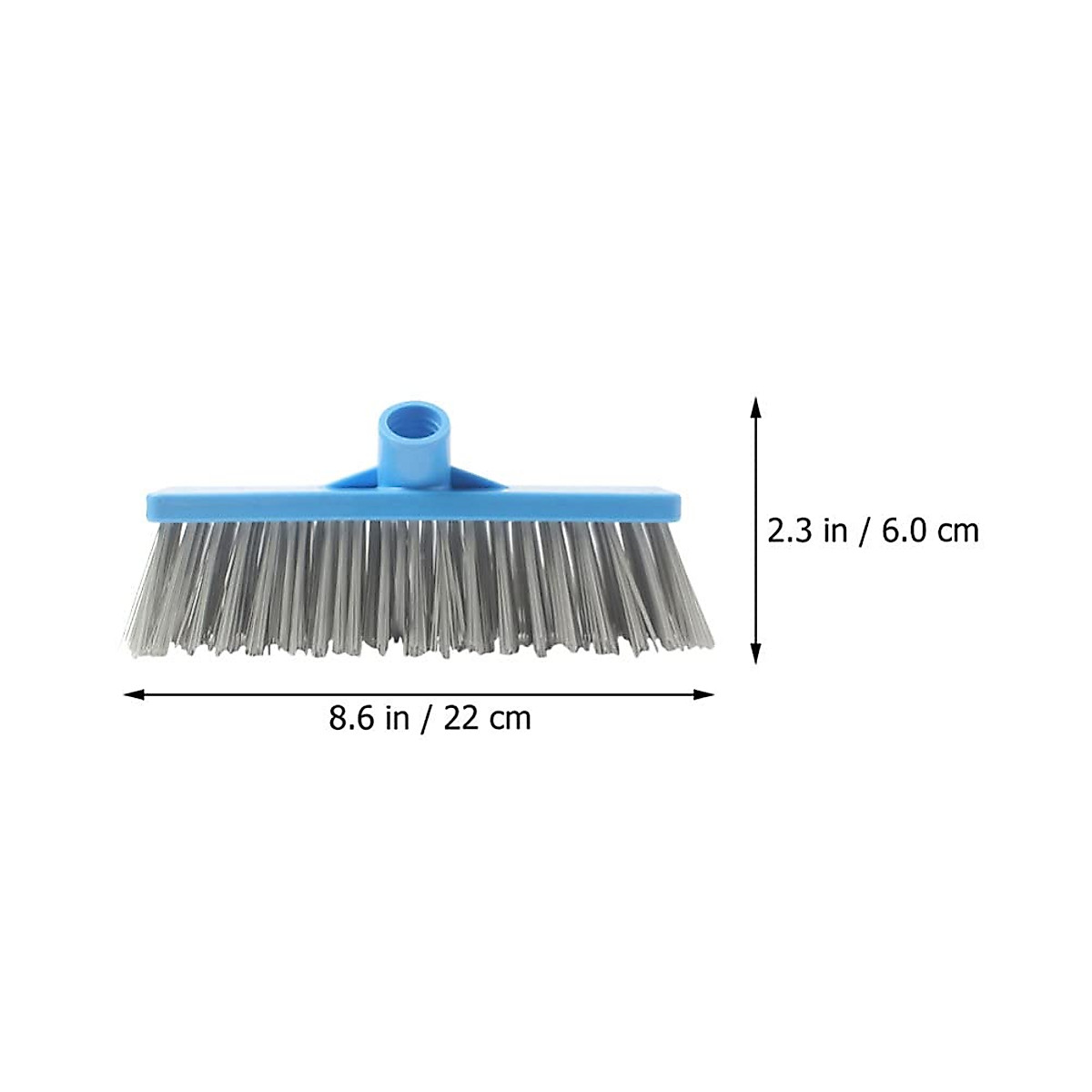 Generic Floor Scrubber Push Broom Brush Outdoor Stiff Broom Head Handle Heavy Duty Indoor Rough Surface Scrub Brush Broom for Floor Cleaning Deck Wall Tile Floor Driveway Outdoor Broom
