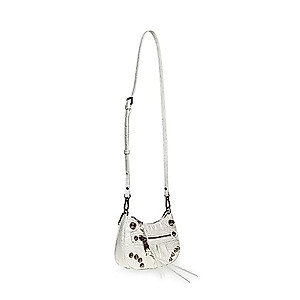 Steve Madden Vilma Croco Mini Hobo, White