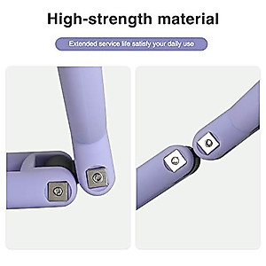 FUHUIM 1x 15x Magnifying Hand Held Mirror, Double Sided Handheld Mirror with Foldable Hand, Portable Travel Mirror with Magnification for Girls Woman(Purple)