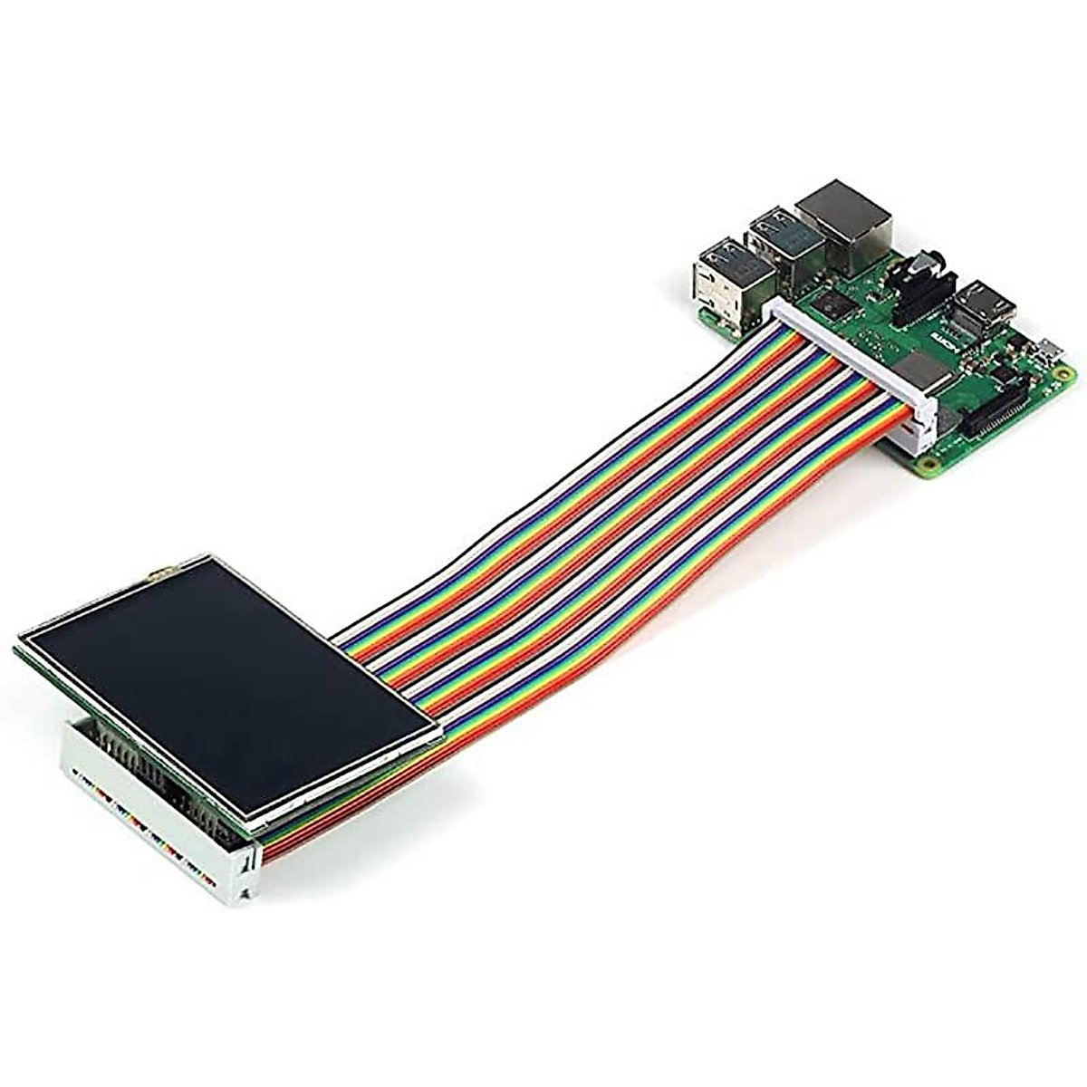 Breadboard Jumper Wires ZCZQC Male to Female GPIO Ribbon Cable 8" 40-pin GPIO Cable Extension Line for Connection Raspberry Pi 3 2 Model B B+ w/ 3.5/5 inch TFT Touch Screen LCD Display