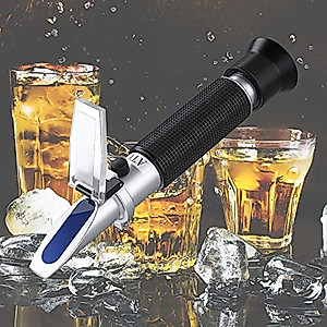 Alcohol Refractometer, ATC Alcohol Refractometer with 0-80% Alcohol Measurement Range for Liquor and Spirits. Like Whiskey, Brandy, Vodka, etc.