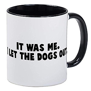 It Was Me, I Let The Dogs Out Mug - Ceramic 11oz RINGER Coffee/Tea Cup Gift Stocking Stuffer