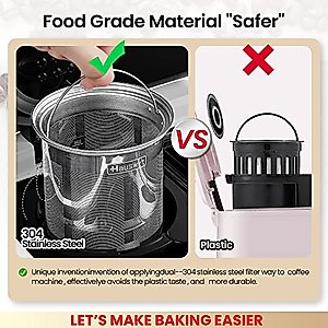 HAUSWIRT Coffee Maker with Grinder, Grind and Brew Coffee Maker with LCD Display, Automatic Drip Coffee Machine with Grind Size and 2 to 6-Cup Settings, Compatible for Bean Ground Coffee and Tea