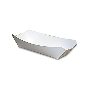Takeout Essentials 3 Lb White Paper Food Tray 50 Pack (3 Lb White)