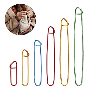 Kcjhagbd 6 Pcs Stitches Holder Set For Knitting Yarn Stitches Holder Knitting Stitches Holder Crochet Hooks Stitches Holder 6 Pcs Stitches Holder Set Practical Knitting Stitches Holder For Knitting