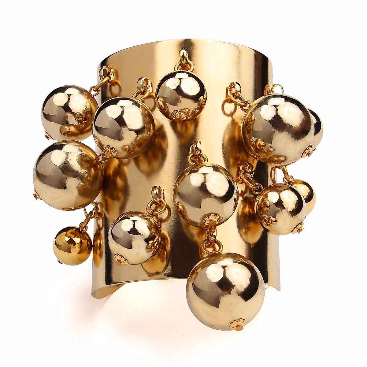 Ben-Amun Jewelry "Gold Ball Collection" Gold Ball Cuff Bracelet