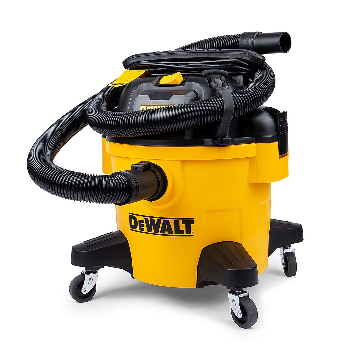 DEWALT 6 Gallon DXV06PZ 4 Peak HP Poly Wet/Dry Vac, Heavy-Duty Shop Vacuum with Blower Function Yellow+Black