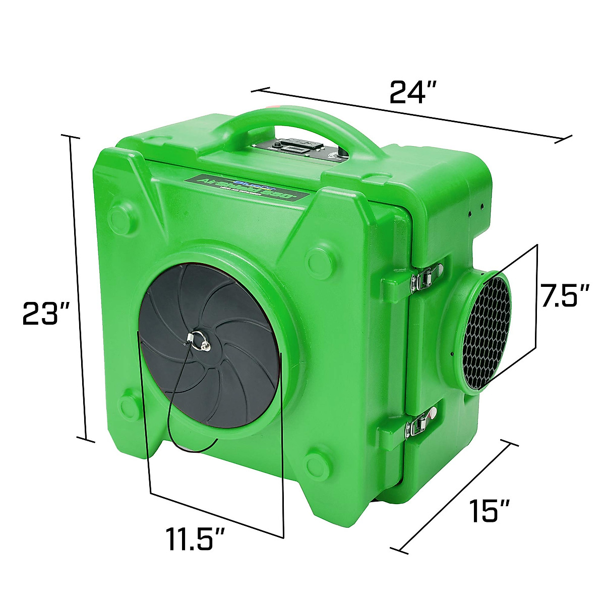 BlueDri BD-AS-550-GN Negative Machine Airbourne Cleaner HEPA Scrubber Water Damage Restoration Equipment Air Purifier, for Commercial Use, 4-Pack, Green