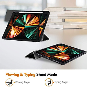 Hi Space for iPad Pro 11 Case Notebook with Pencil Holder 2022 2021 2020 2018 for iPad 11 Pro Case Black Composition Book Cover Auto Sleep Wake foriPad Pro 11 4th/3rd/2nd/1st Gen