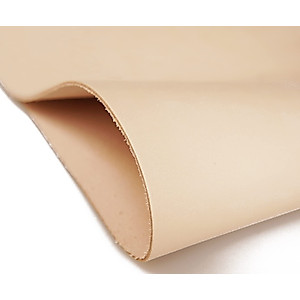 Vegetable Tanned Leather Sheets for Crafts (3.5-4.0oz | 1.5mm Thickness) Full Grain Tooling Leather Thick Cowhide Crafting Leather (Creamy-1.5mm, 10"x10")
