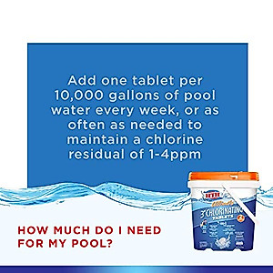 HTH 42048 Ultimate 3" Chlorinating Tablets Swimming Pool Chlorine, 8 lbs