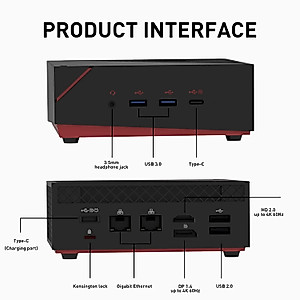 Kinhank Mini PC Game Box, Super Console X PC Chili Video Games Console Built in 120000+Games, AMD Ryzen 5 4500U, Win11Pro & Batocera 33 System in 1, 16G DDR4 RAM