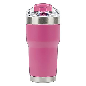 Pelican Hydration Pelican Traveler™ 22 oz Vacuum Insulated Tumbler - Stainless Steel Double Wall Travel with Dual Lid, Powder Coated Insulated Coffee Mug For Hot Cold Drinks, Orchid