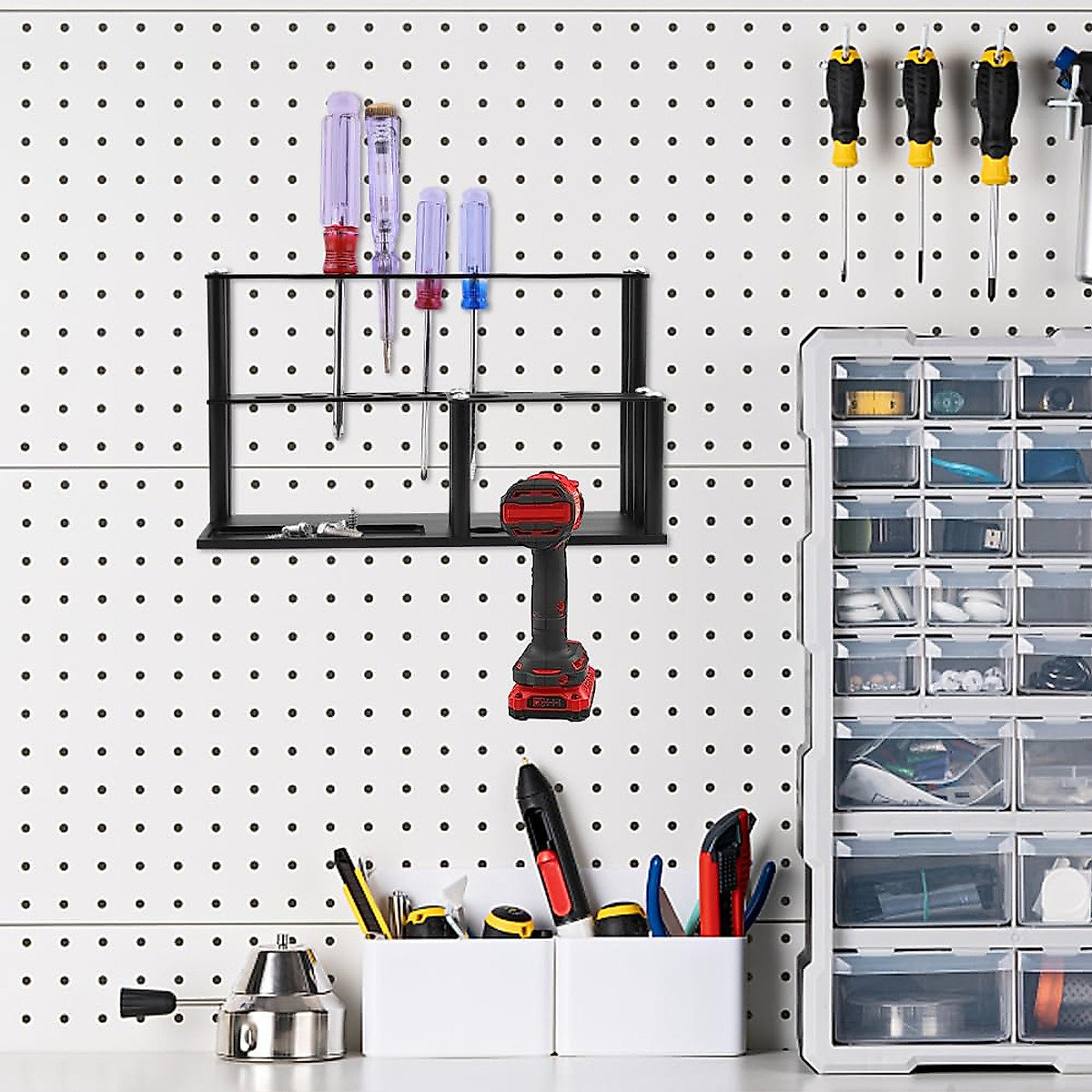 KELEAPEKER RC Screwdriver Storage Rack, Heavy Duty RC Tool Stand, Removable, 3 Layers, with Tool Organizer