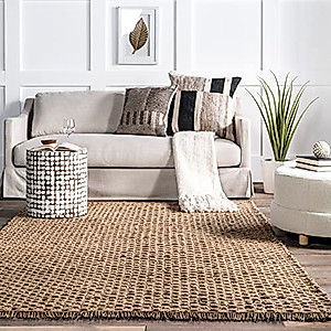 nuLOOM Tanya Casul Seagrass Fringe Area Rug, 8' x 10', Natural