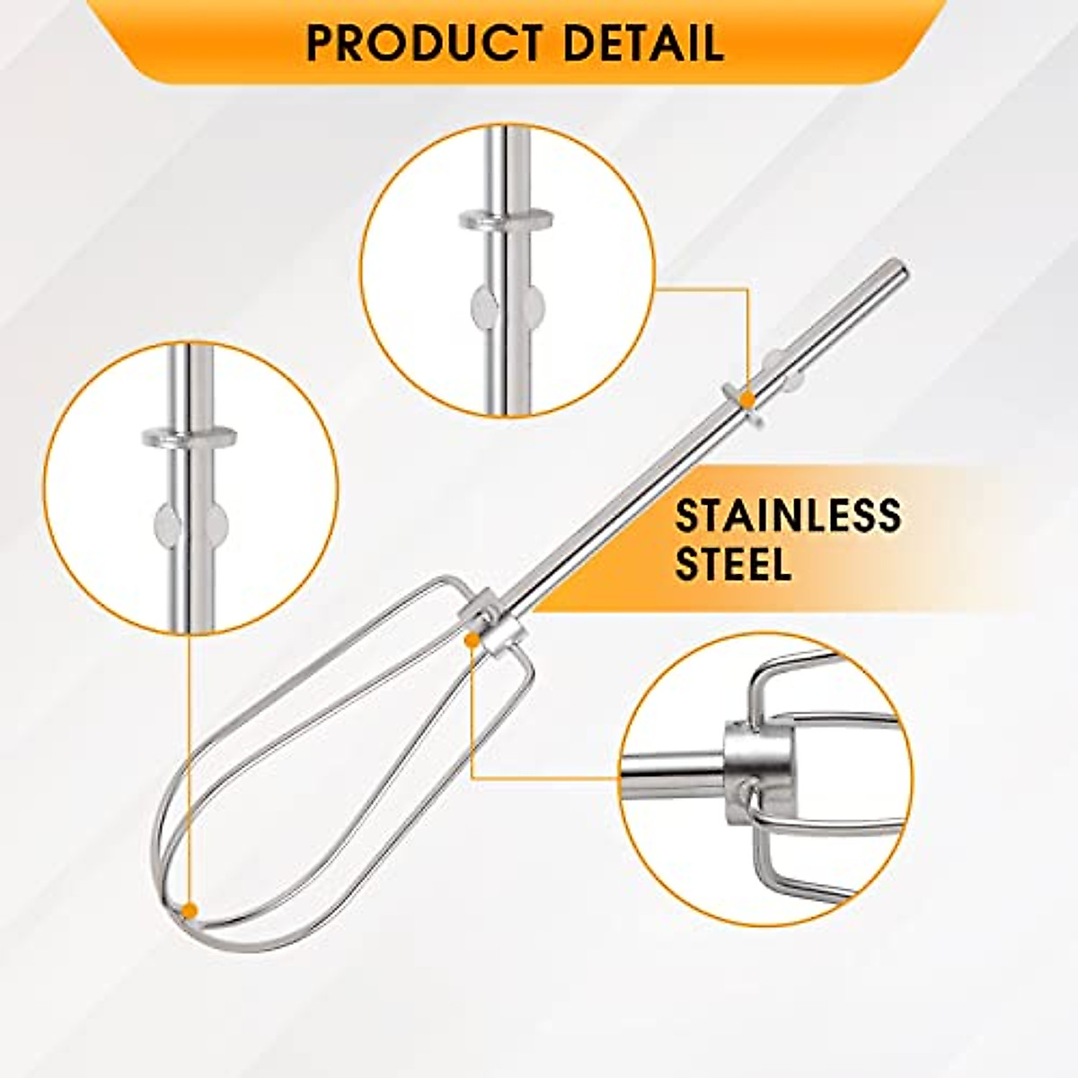 Aoheke Hand Mixer Beaters That Works with KitchenAid KHM5APWH7