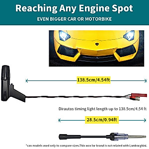 Engine Timing Light with Spark Plug Tester,Inductive Timing Light Gun Timing Light Ignition Testers Engine Ignition Coil Tester for Car Motor Motorbike Vehicle Motorcycle Marine Lawnmower