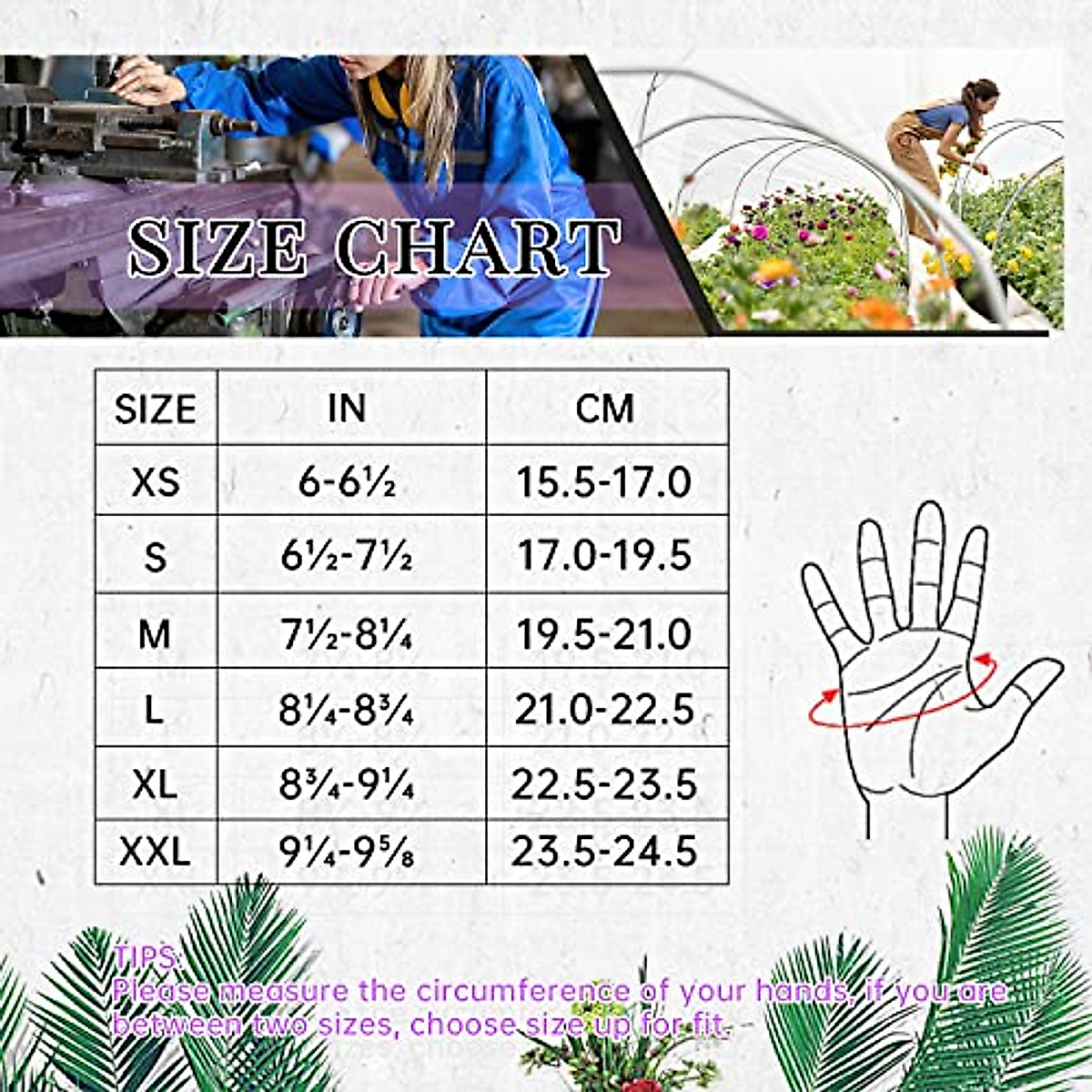 AIGEVTURE Utility Work Gloves Women, Safety Mechanic Working Gloves Touch Screen,Flexible Breathable Yard Work Gloves