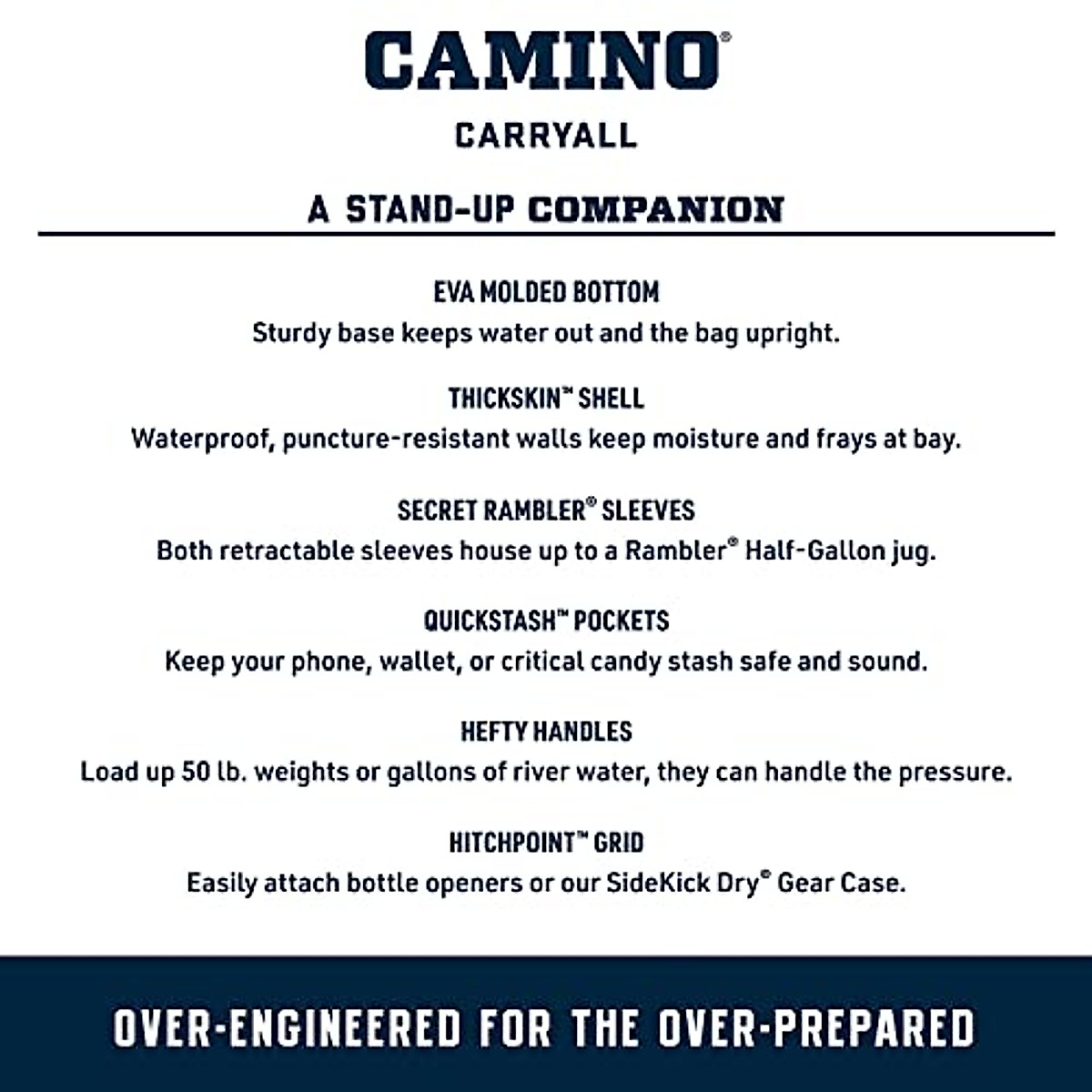 YETI Camino 20 Carryall with Internal Dividers, All-Purpose Utility Bag, High Desert Clay