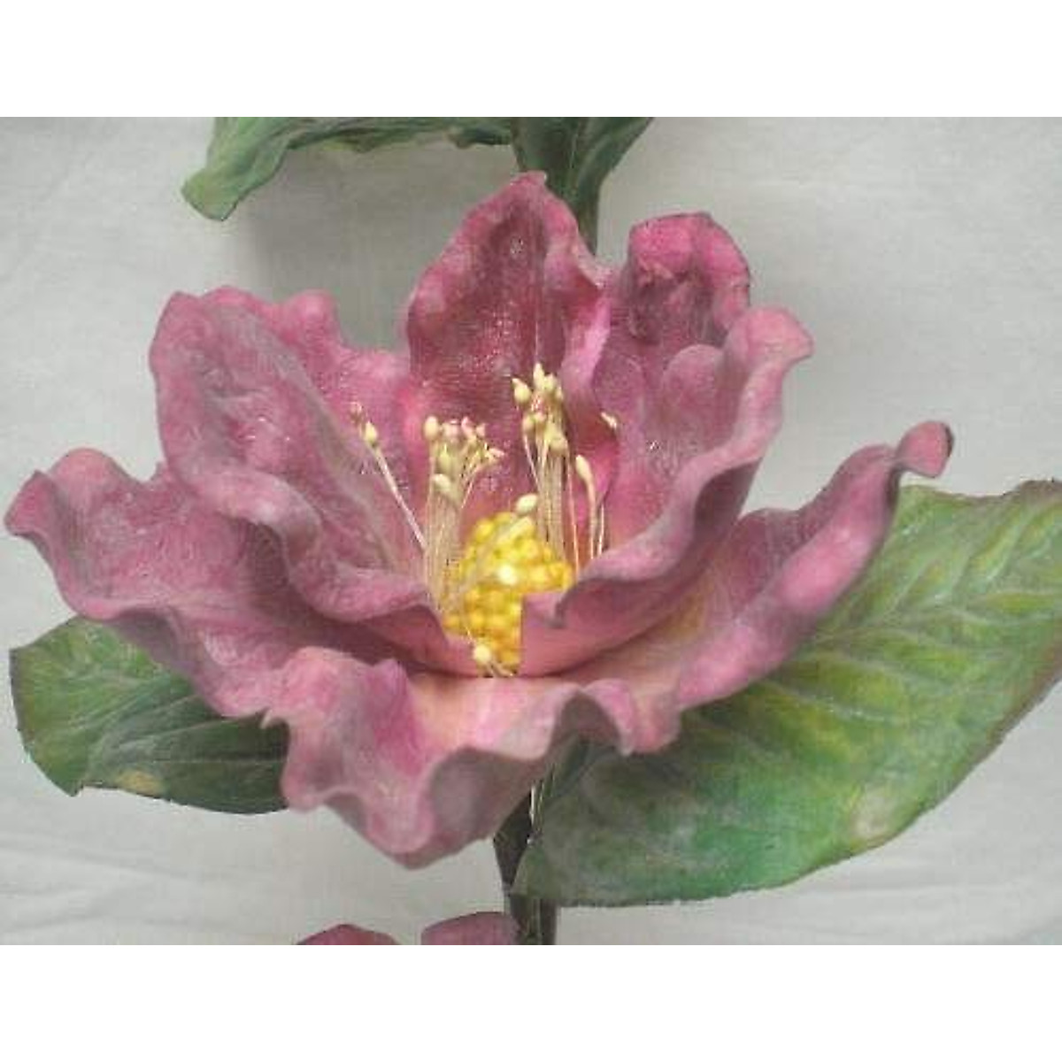 Artificial Pink Magnolia Spray Latex Coated Artificial Flowers 24" Stem 3-715pk Bouquet Realistic Flower Arrangements Craft Art Decor Plant for Party Home Wedding Decoration