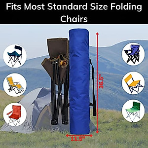 NGIL Royal Blue Solid Color Camp Folding Chair Carry Bag with Non Adjustable Strap and Wide Drawstring Opening (Replacement Bag Only) Please Read Description for Full Details