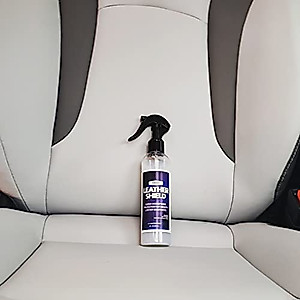 Nanotech Surface Solutions Leather Shield - Leather Conditioner & Sealer - SiO2 & Wax Blend for Use on Car Interiors, Leather Apparel, Shoes, Boots, Bags, Furniture & More - 8 Oz.
