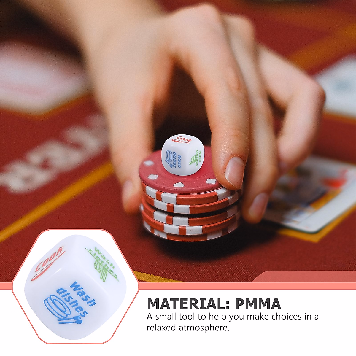 NUOBESTY 1 Set of Novelty Dice Game Dice Housework Dice Dice for Couple