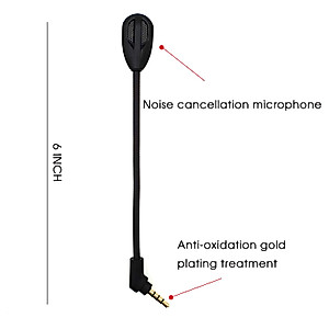 Detachable Microphone Mic Fits for Kingston HyperX Cloud Flight/Flight S for PS4 PS4 Pro Computer PC Gaming Headsets Noise Cancelling Replacement Mic 3.5mm Jack