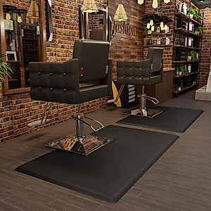 OmySalon 3' x 5' Barber Floor Mat Anti Fatigue for Stylist Standing, 3/4'' Thick Comfort Hair Matt Square Base for Salon Styling Chair, Hair Cutting Hairdressing Beauty Equipment