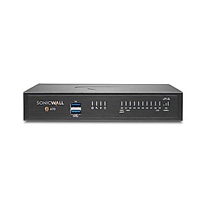 Sonicwall TZ470 Network Security Appliance (02-SSC-2829) | Next-Generation Firewall | Zero-Touch Deployment | 8X 1GbE Ports, 2X 2.5GbE Ports