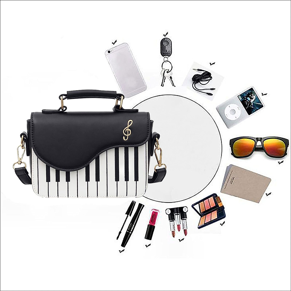 Reberomantic Women's Shirt Shape Crossbody Bag Punk Style Evening Handbag Purse Lapel Collar Satchel Bag,Z-shirt black One Size