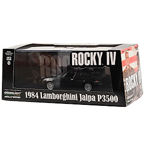 1984 Lambo Jalpa P3500 Black Rocky IV (1985) Movie Hollywood Series 1/43 Diecast Model Car by Greenlight 86638