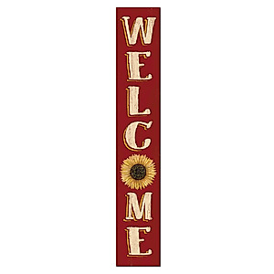 My Word! Welcome Sunflower Porch Board Sign, multicolor