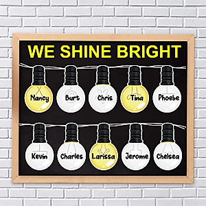 45 Pcs Chic Light Bulb Cut-Outs for Creative Decor