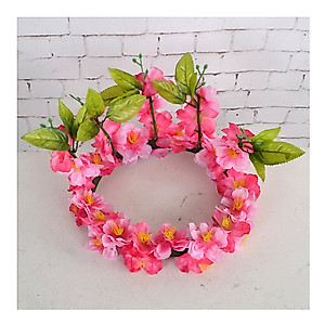 HOKPA Artificial Silk Cherry Blossom Flower Heads, Fake Fabric Sakura Floral Head Decor for Bridal Hair Clips Headbands Dress DIY Accessories Wedding Party Supply Table Decorative (100pcs Pink)