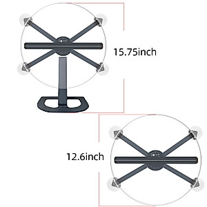 3D Hologram Fan WiFi Projector with 700 Video Library, Tabletop Holographic LED Ceiling Skylight Night Light for Halloween, Shop, Bar,Casino, Party Advertising Display 12.6 inch Missyou