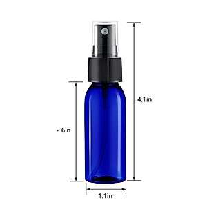 1 Oz/30ML Small Plastic Spray Bottle(12 PCS), Empty Fine Mist Mini Travel Size Sprayer, Portable Refillable Liquid Containers for Perfume, Cologne, Water(Blue)