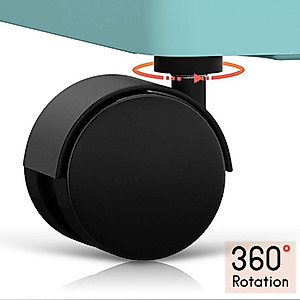 JAKAGO 4-Tier Utility Rolling Storage Cart Slim Mobile Shelves on Wheels Multi-Function Trolley with Mesh Basket Storage Organizer Rack for Kitchen Pantry Bathroom Laundry (Teal)