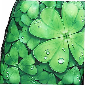 PACKOVE 3pcs Four leaf storage bag Drawstring backpack sport backpack St Patrick Day sack irish party party decor shopping bag printed travel bag printing gift bag Ireland Tackle Backpack