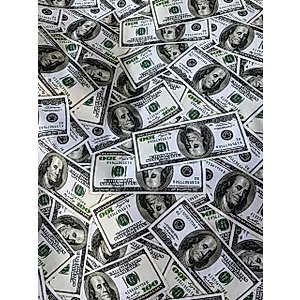 100 Dollar Bill Cotton Fabric/Money Print Fabric /0 Cotton / 45" Wide/Sold by The Yard